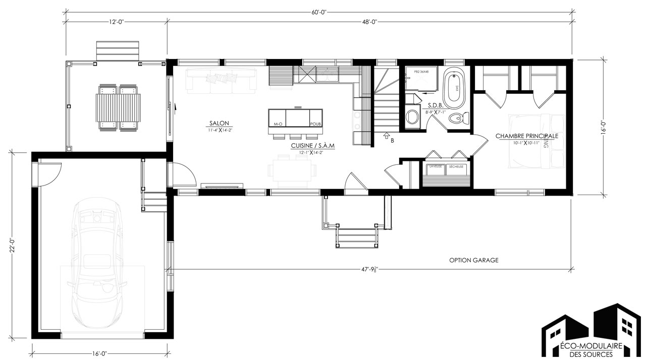 Maison unimodulaire préfabriquée (Modèle UNIMODULAIRE - AYLMER AVEC ...